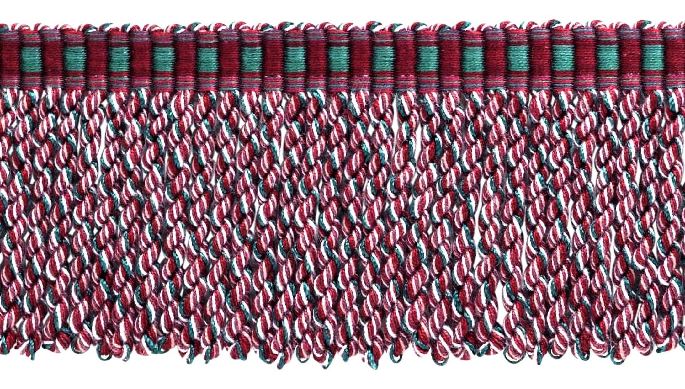 3" (7.5cm) Marrakesh Collection Bullion Fringe Trim with Fancy Woven ...