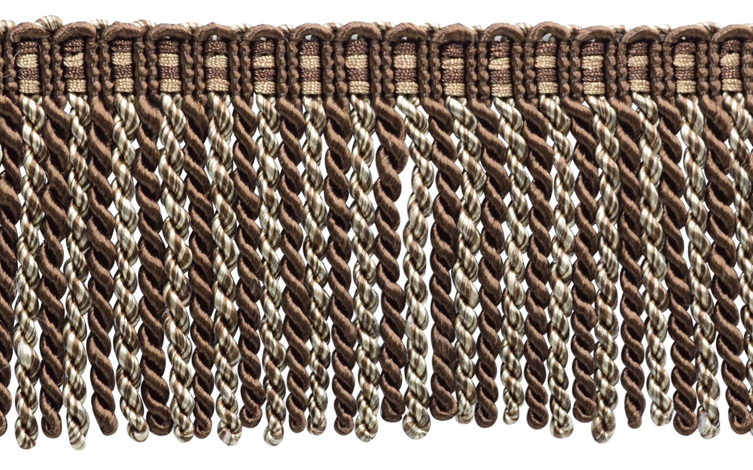 3" (7.5cm) Noblesse Collection Bullion Fringe Trim with Fancy Knitted ...