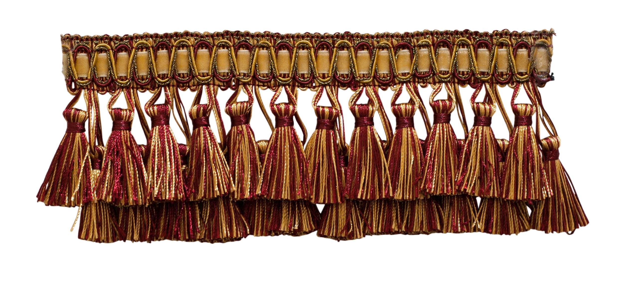 3" (7.5cm) Noblesse Collection Elaborate Two Tier Tassel Fringe Trim ...