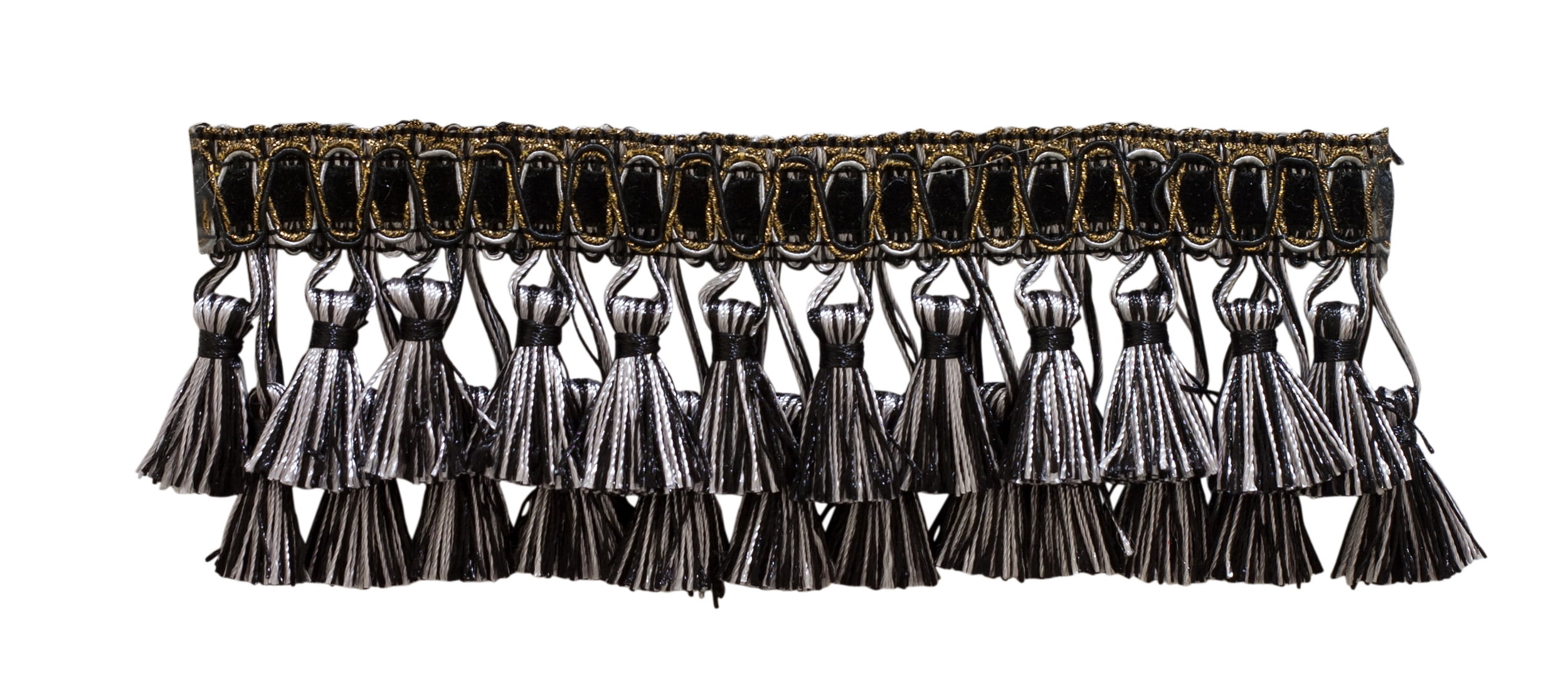 3" (7.5cm) Noblesse Collection Elaborate Two Tier Tassel Fringe Trim ...