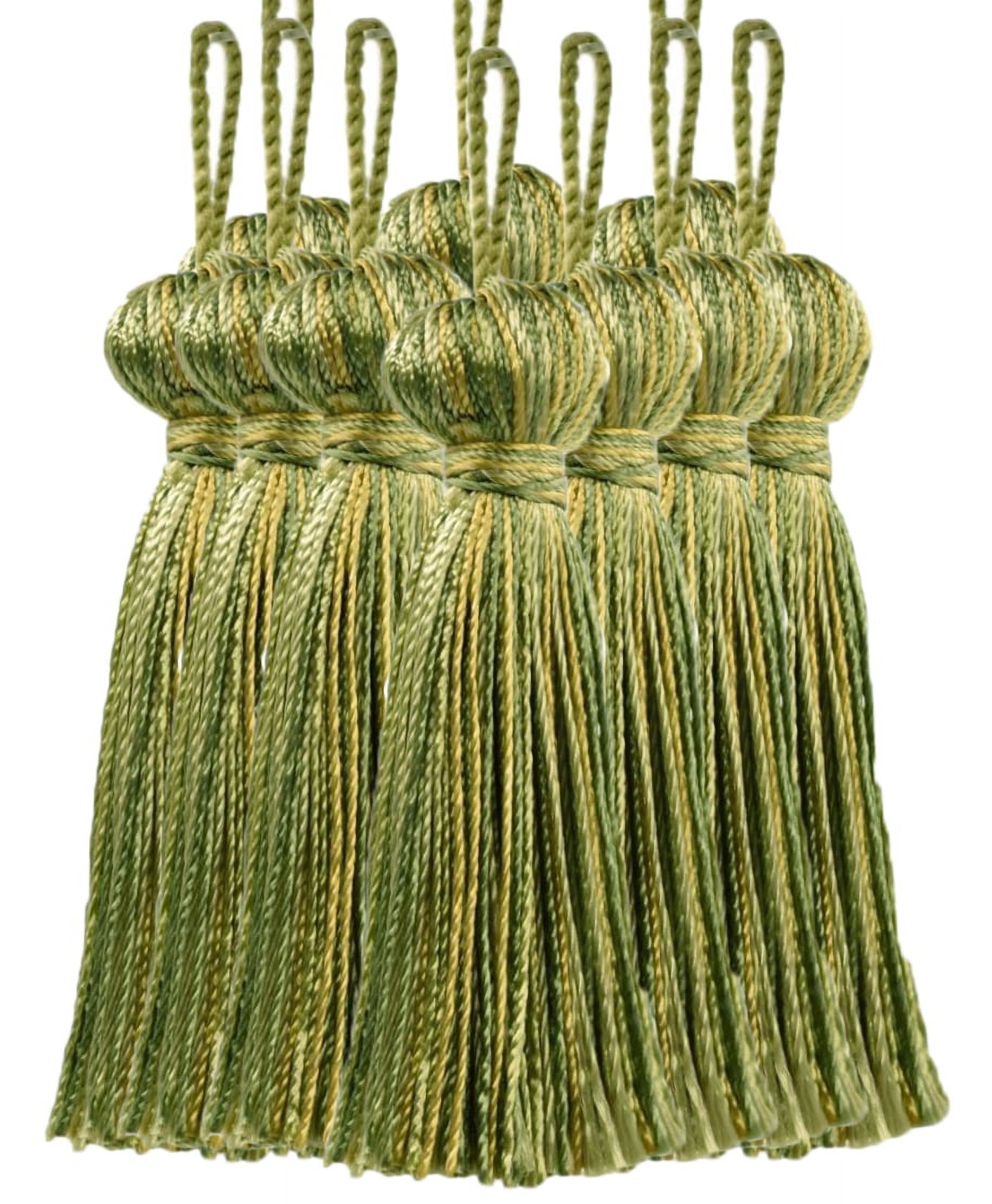 3" (7.5cm) Small Bell Tassel | Craft Tassel # BT3,, Lemongrass Green #PR12 (Light Green, Yellow ...