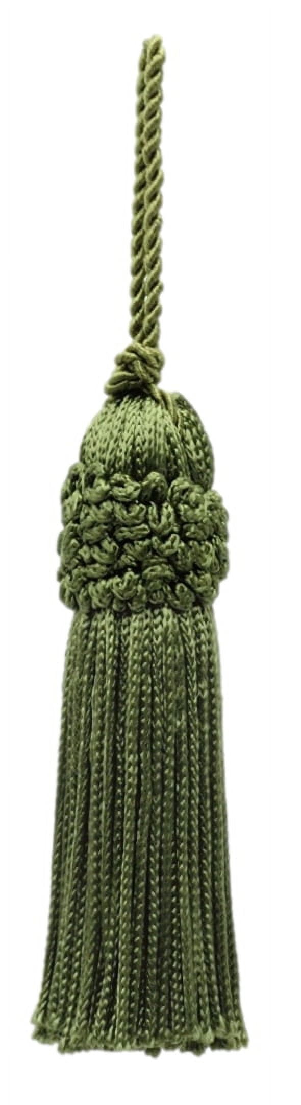 3" (7.5cm) Small Crown Tassel | Craft Tassel # CT03,, Dark Olive Green ...