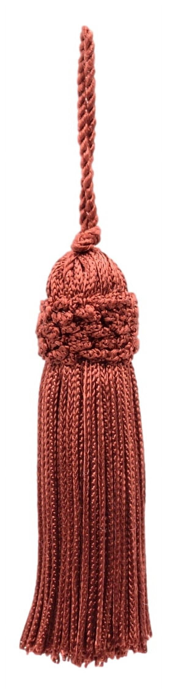 3" (7.5cm) Small Crown Tassel | Craft Tassel # CT03,, Dark Rust Orange ...