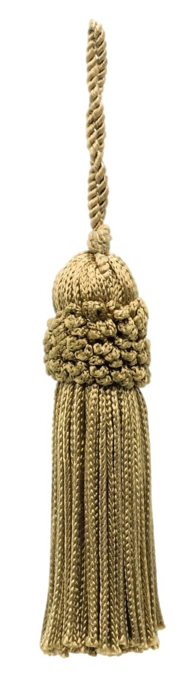 3" (7.5cm) Small Crown Tassel | Craft Tassel # CT03,, Golden Beige # ...