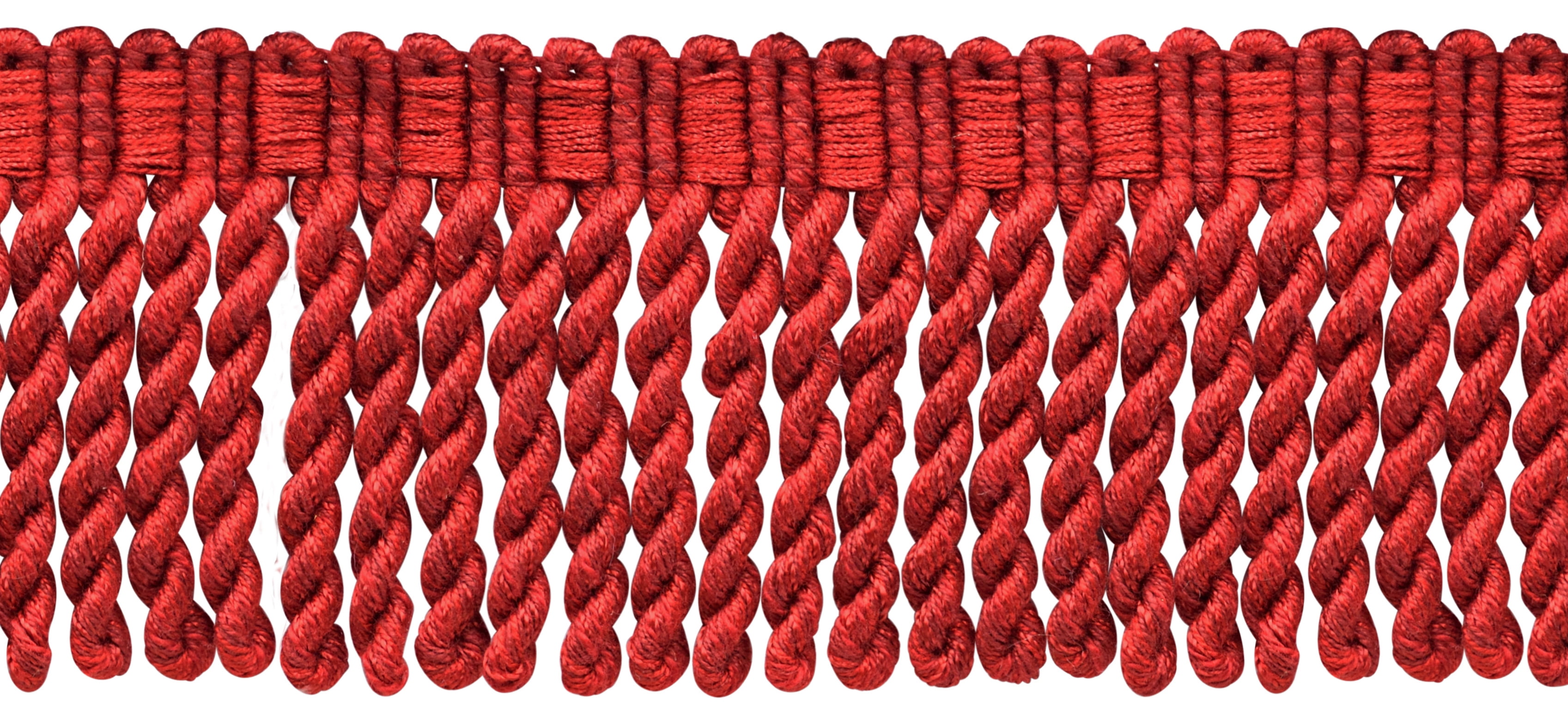 3" (7.5cm) Solid Woven Bullion Fringe Trim # BFS3,, Cherry Red #E13 ...