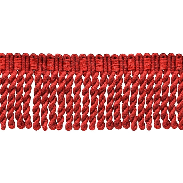 3" (7.5cm) Solid Woven Bullion Fringe Trim # BFS3,, Cherry Red #E13 ...