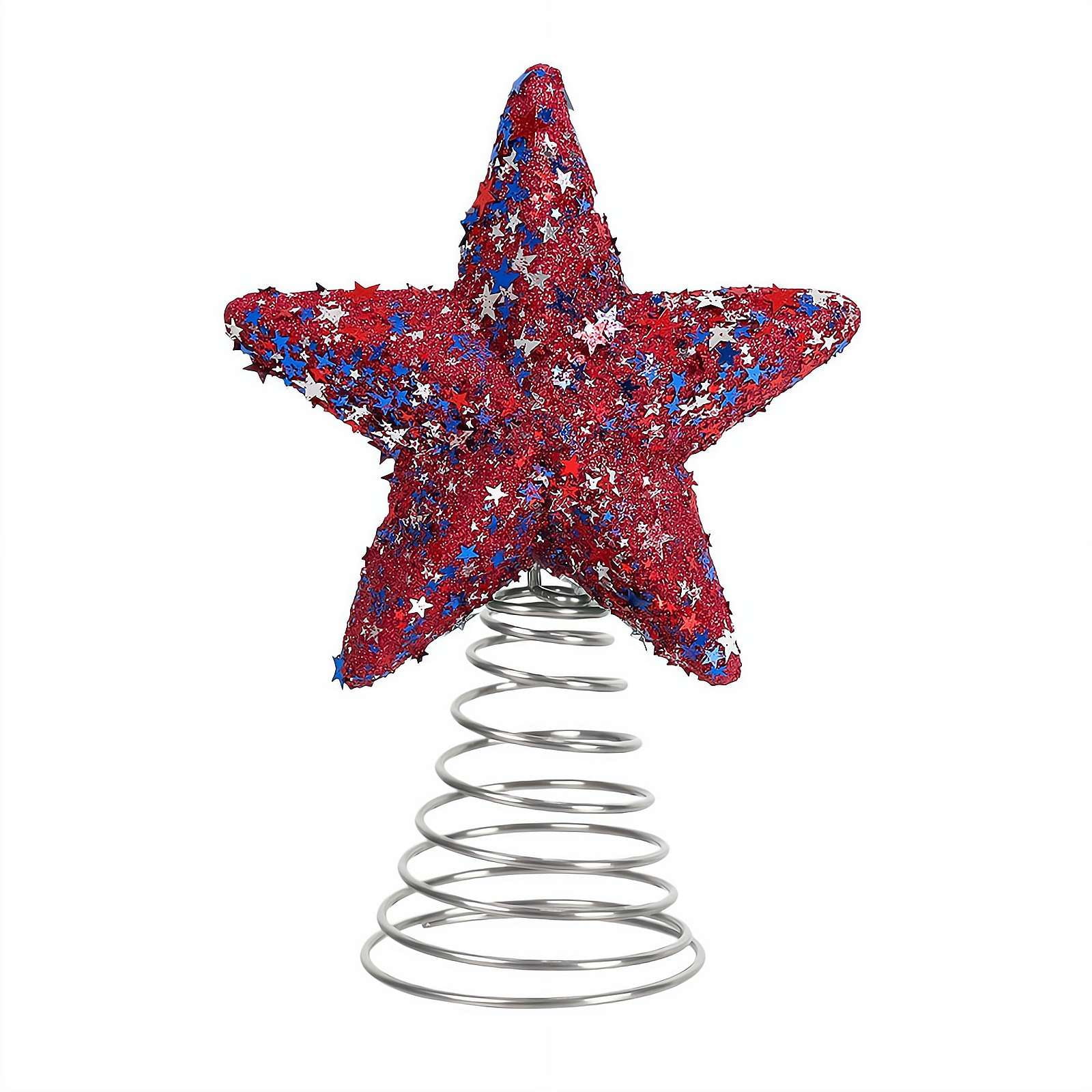 3.7*8.6 in Easter Tree Topper Star Treetop, Metal Base, Plush Metal ...