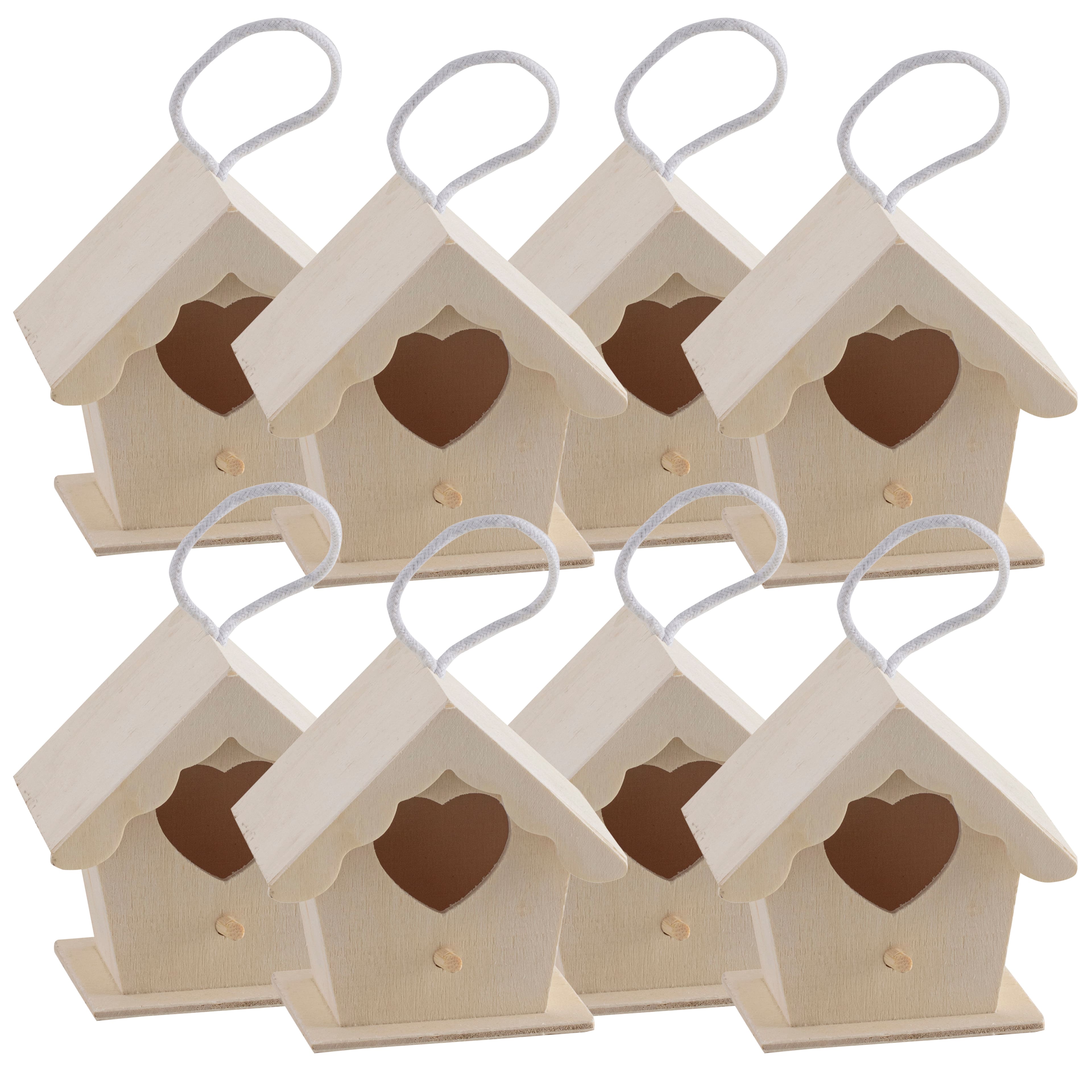 7" Wooden Hanging Wood Birdhouse by Make Market - Unfinished Hanging ...
