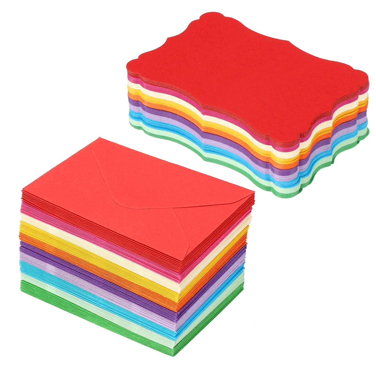 3.7"x2.4" Mini Envelopes with Blank Paper Business Cards, 200 Pack ...