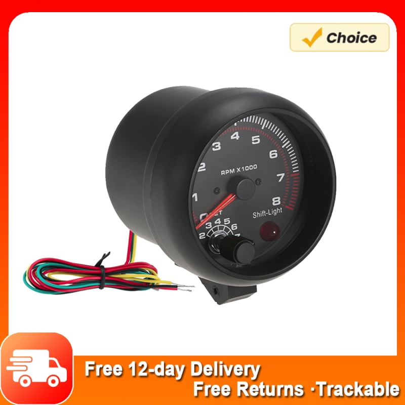 3.75 ''Automobile Refitted Instrument Light Tachometer 0-8000 Pointer ...