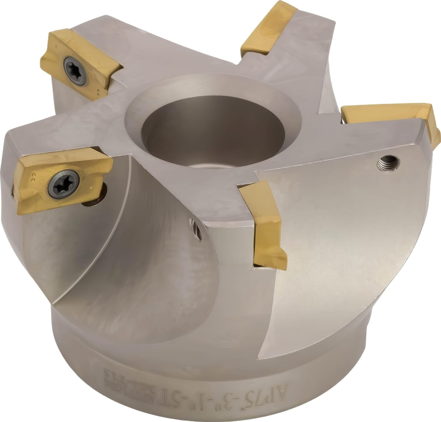 3" 75° Indexable Face (Shell) Mill, 1" Arbor Hole Diameter, 5 Flute ...