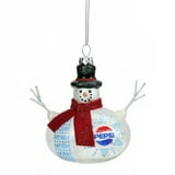 3.75" Snow Filled Glass Country Snowman Pepsi Christmas Ornament ...