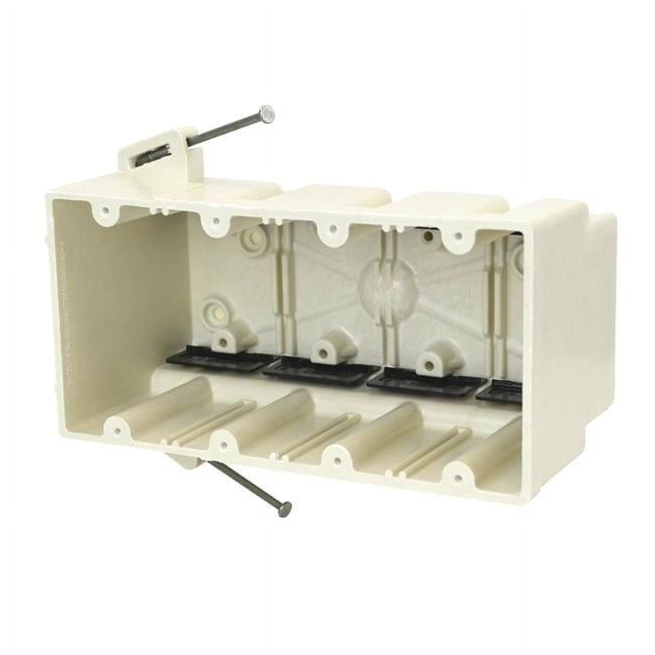 3.75 in. Rectangle Fiberglass 4 Gang Box Mount, Off White - Walmart.com