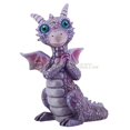 3.75 inch cold cast resin purple and pink baby dragon figurine ...
