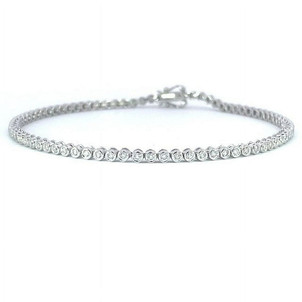 3.75Ct Round Cut Lab Grown Diamond 14K White Gold Tennis Bracelet Fine ...