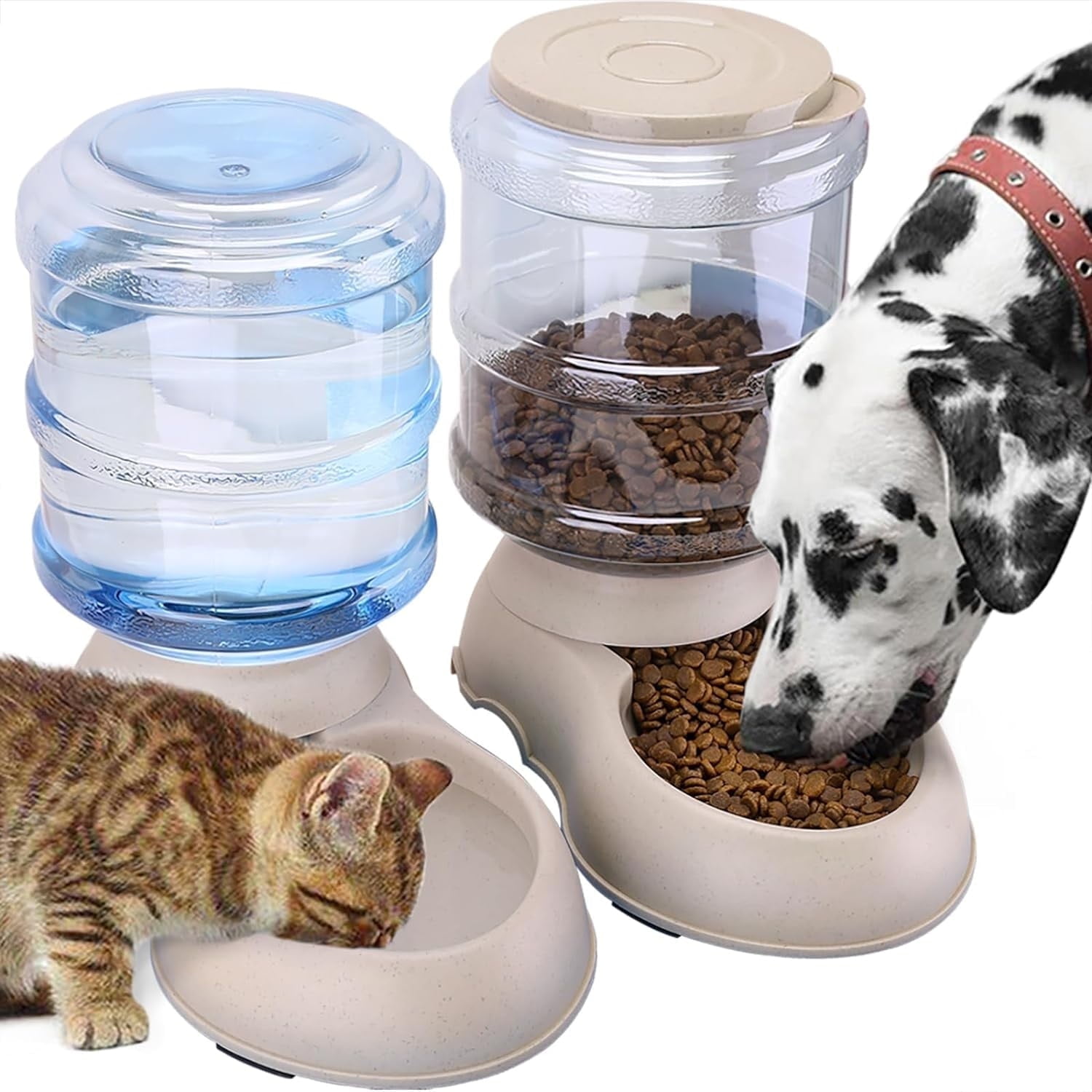 Tbest 3.75L Automatic Pets Feeder, Water Dispenser, Gravity Self ...
