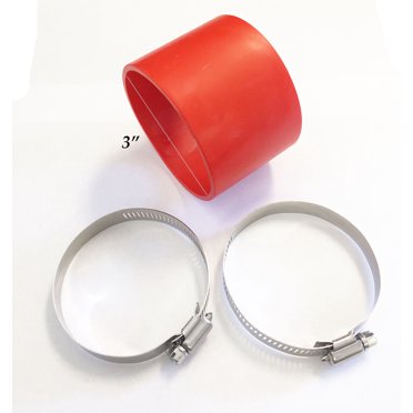 3.5" 89mm Air Intake Intercooler Rubber Coupler With Clamps RED ...