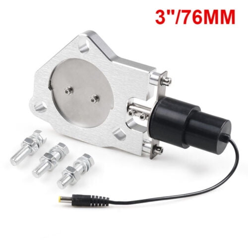 3" 76mm Electric Exhaust Muffler Control Valve Pipe System Motor Dump ...