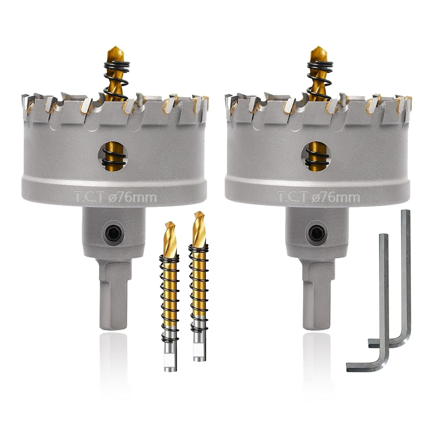 3" (76mm) Hole Saw Heavy Duty Carbide 2-Pack Tungsten Carbide Tipped ...