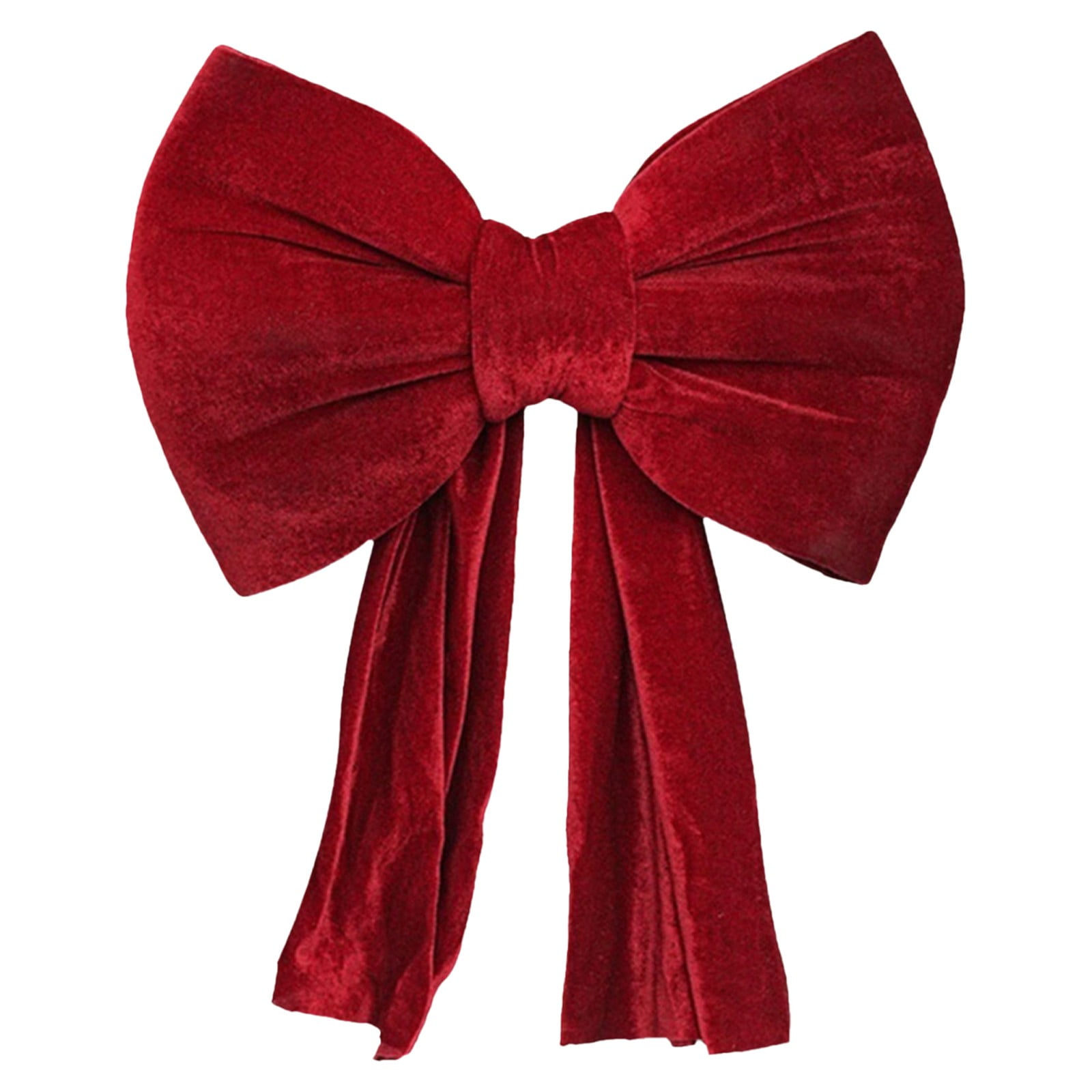 3.77 Ft Christmas Bow Large Velvet Bows Christmas Tree Topper Big Red ...