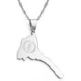 3.7CM Eritrea Map & Flag Pendant Necklaces Lightweight African Map of ...