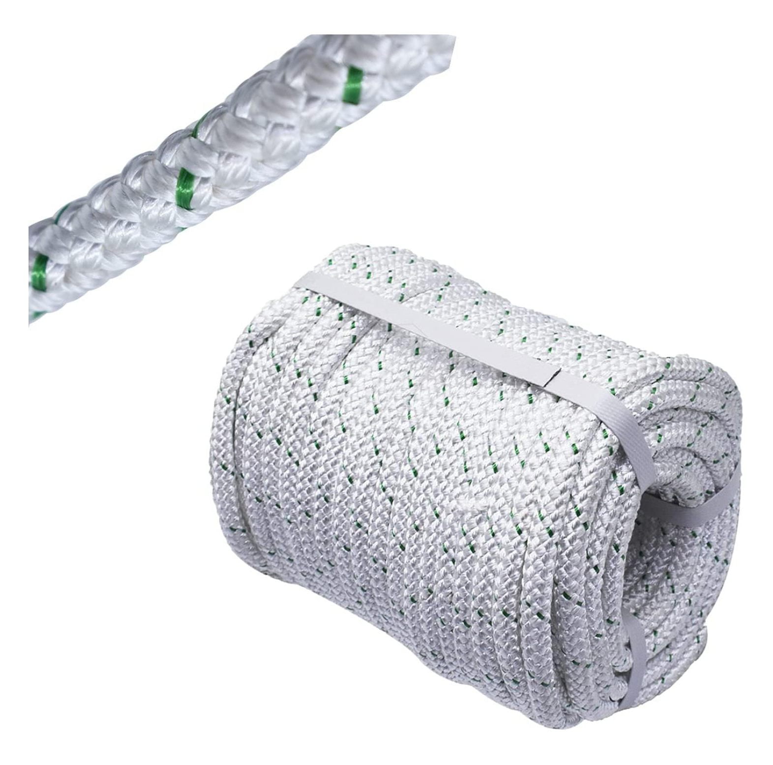 3/7In x 150FT 4800 lbs Breaking Strength,Double Braid Polyester Rope ...