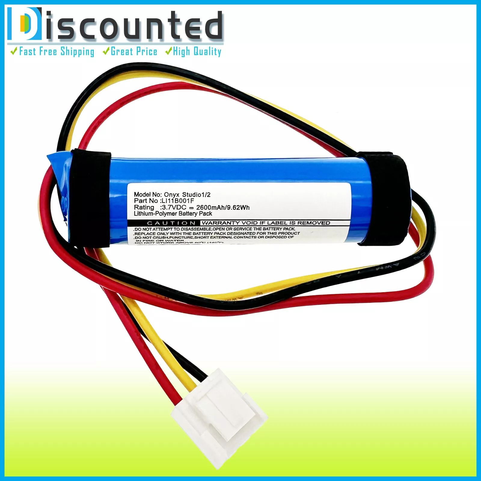 3.7V 2600mAh 9.62Wh Replacement Battery for Harman/Kardon Onyx Studio 1 ...