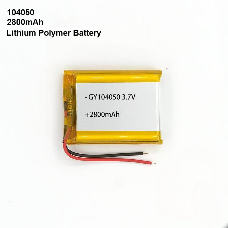 3.7V 2800mAh Li-Ion Battery 104050 Lithium Polymer Rechargeable Battery ...