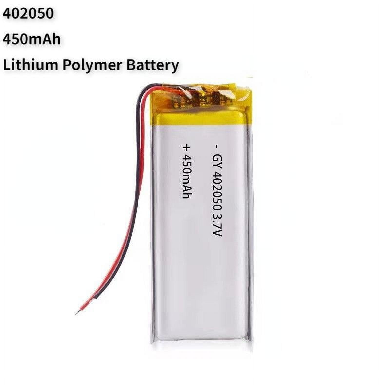3.7V 450mAh Li-Ion Battery 402050 Lithium Polymer Rechargeable Battery ...