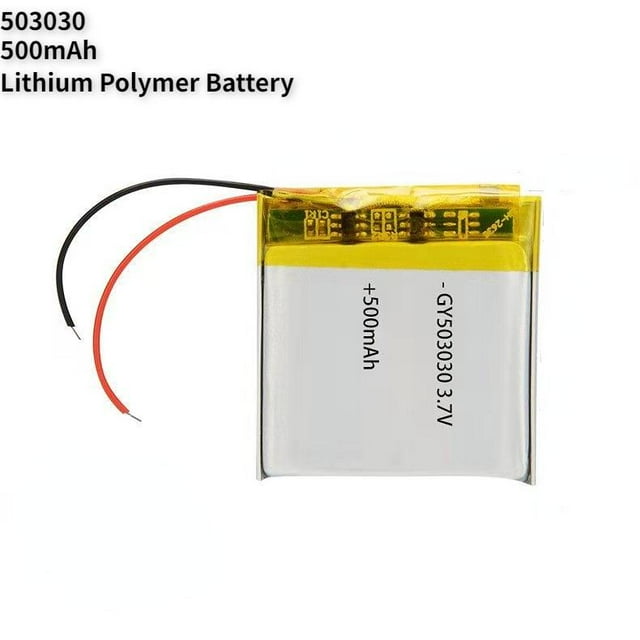 3.7V 500mAh Li-Ion Battery 503030 Lithium Polymer Rechargeable Battery ...