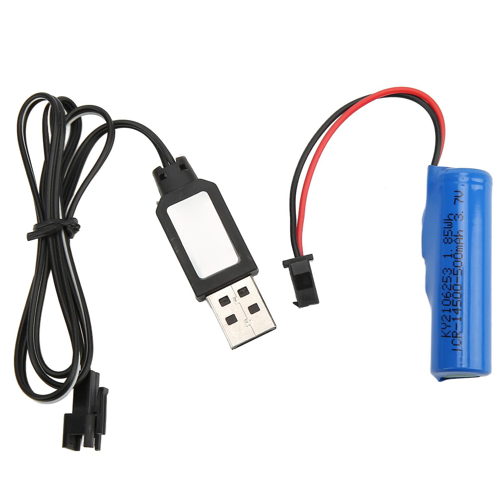 3.7V 500mAh Lithium Battery Simulated RC Boat Toys Battery USB Charging ...