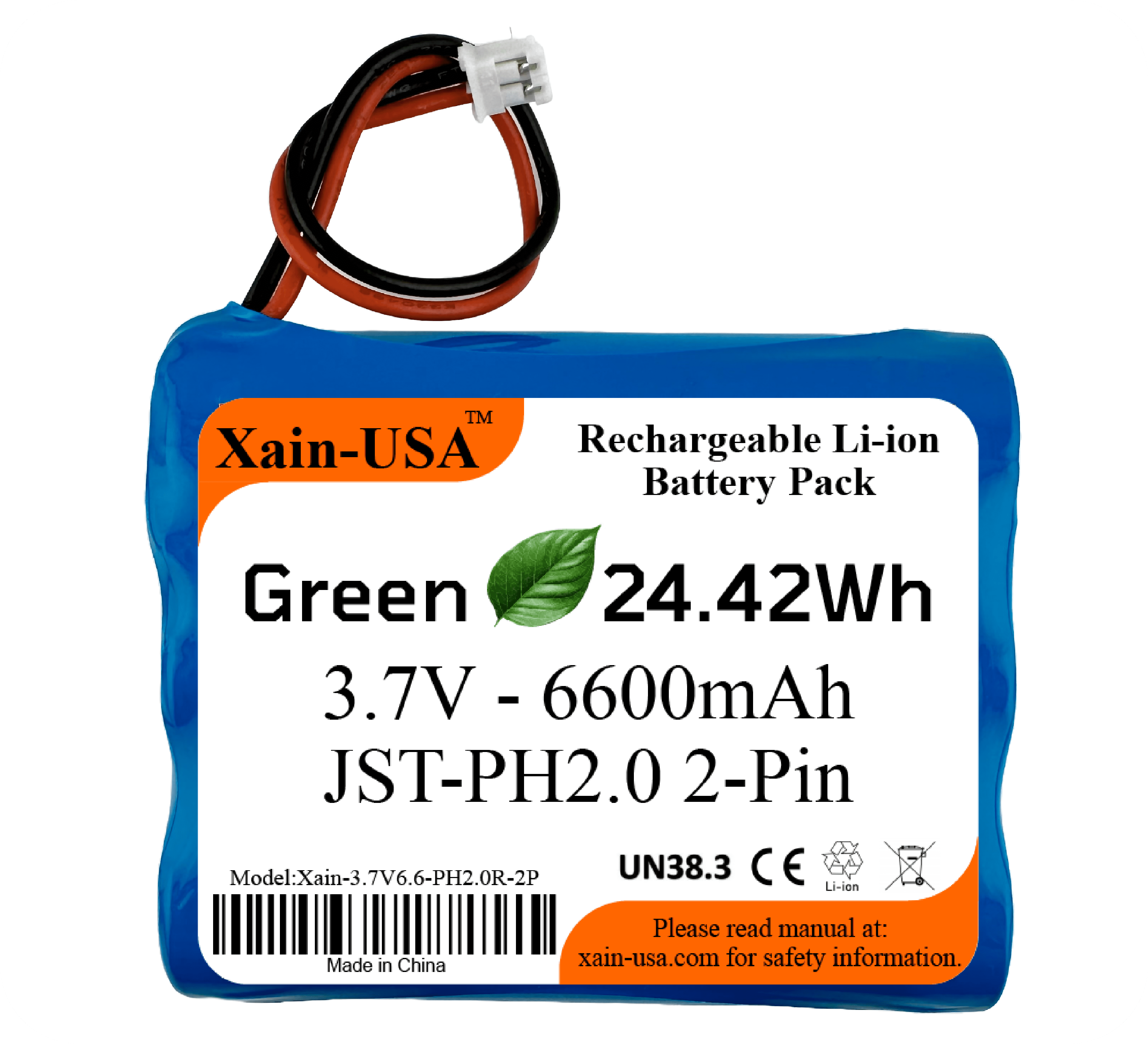 3.7V 6600mAh Li-ion Rechargeable Battery Pack - Walmart.com