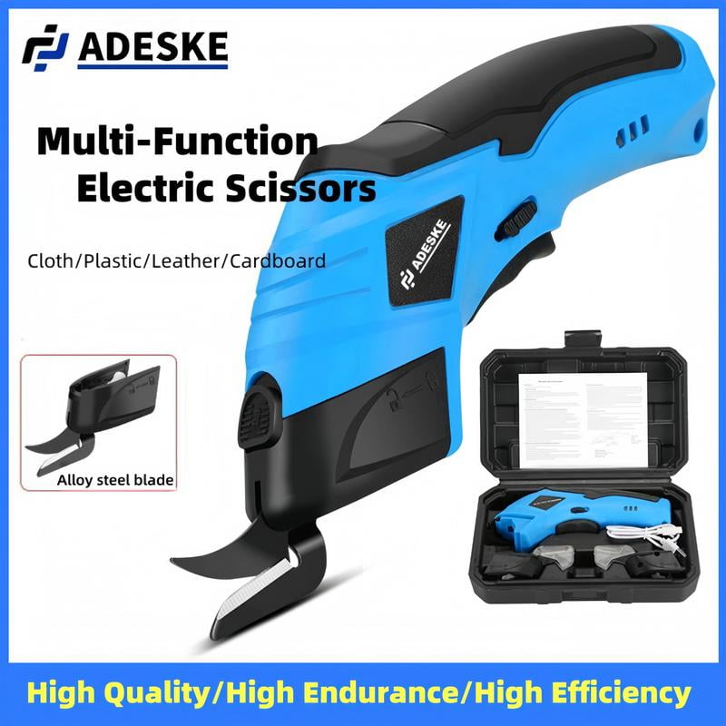 3.7V Cordless Electric Scissors for Fabric, Cardboard & Carpet, USB ...