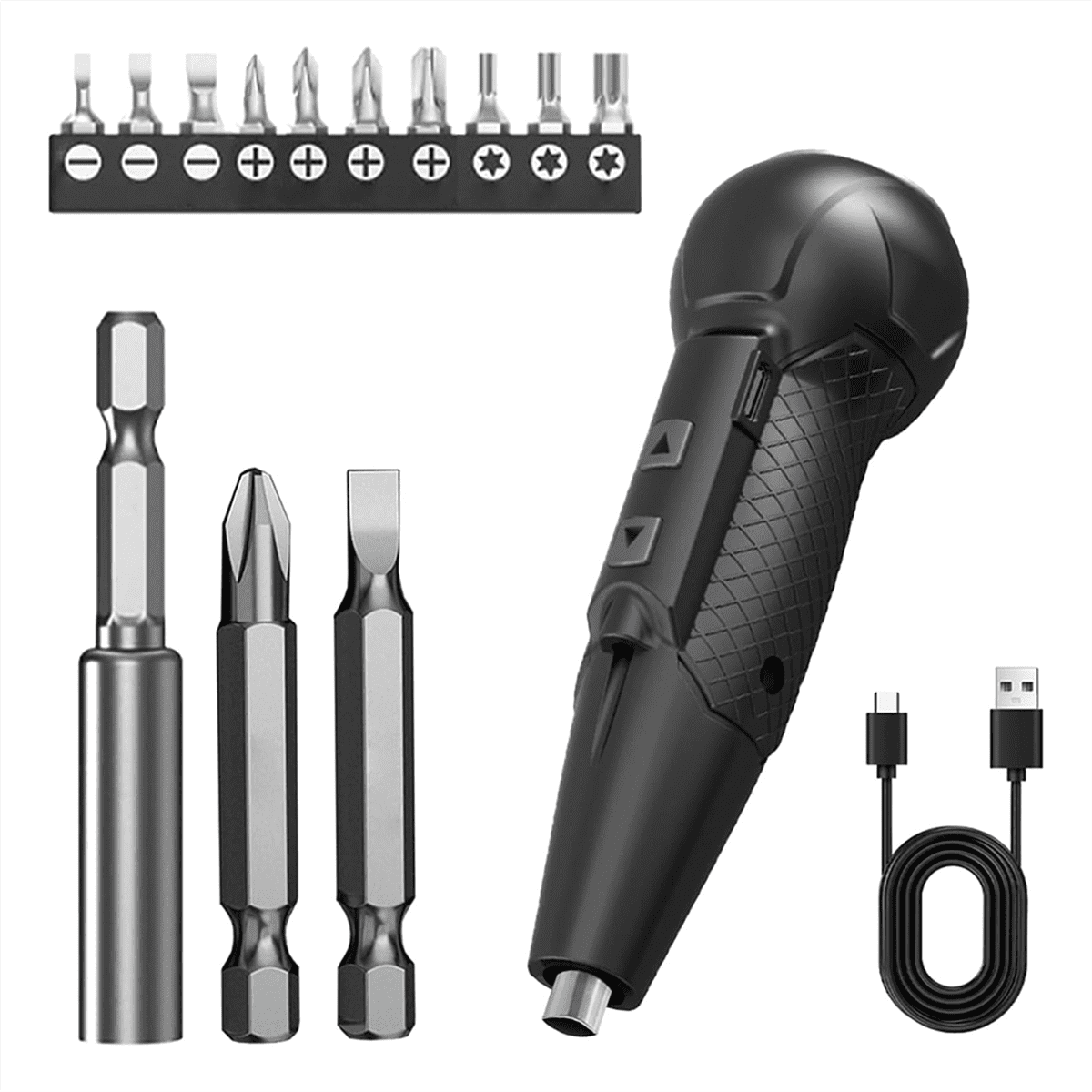 3.7V Cordless Electric Screwdriver Rechargeable Portable Mini Rotary ...