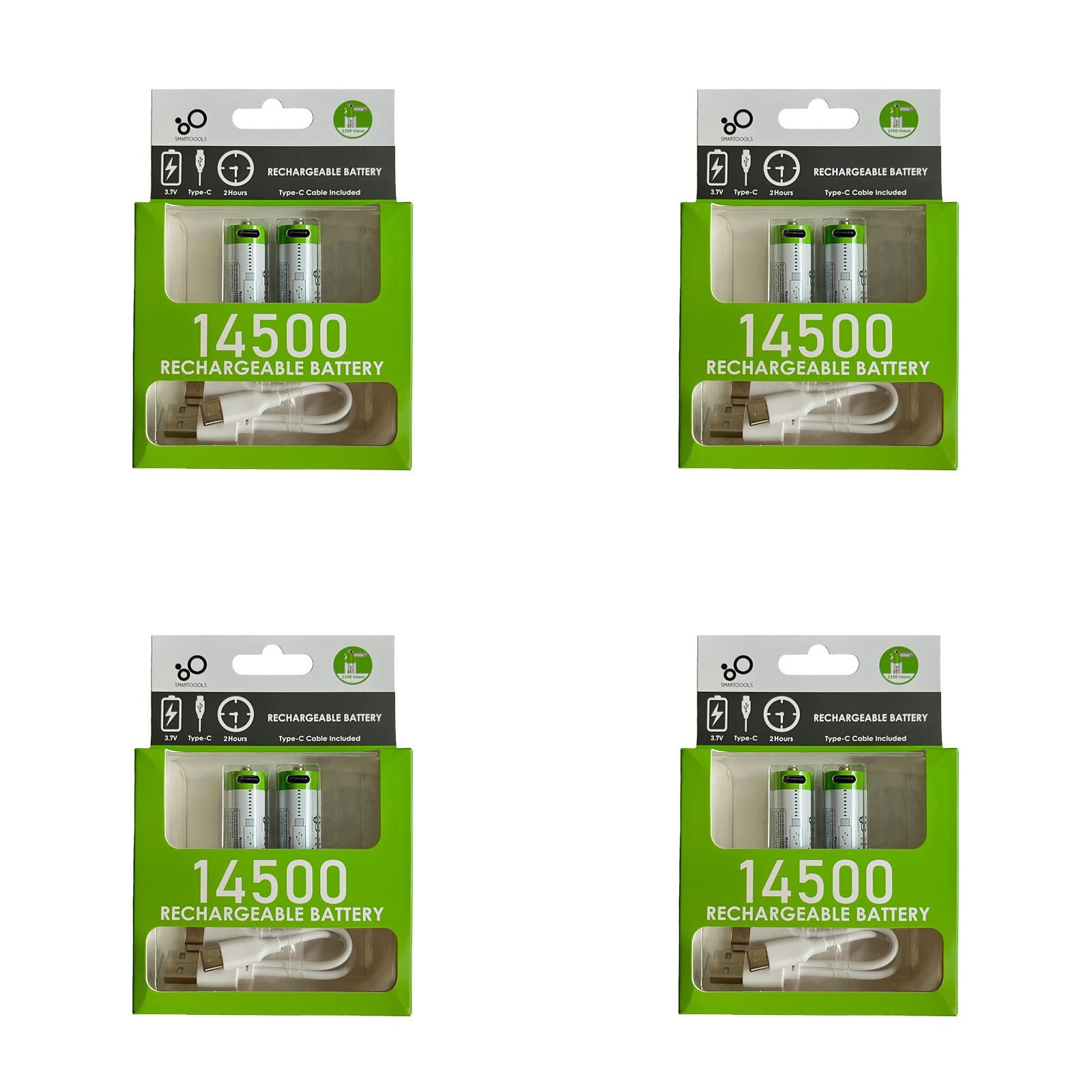 3.7V High Capacity Type C Rechargeable 14500 Li Ion Battery For Shaver ...