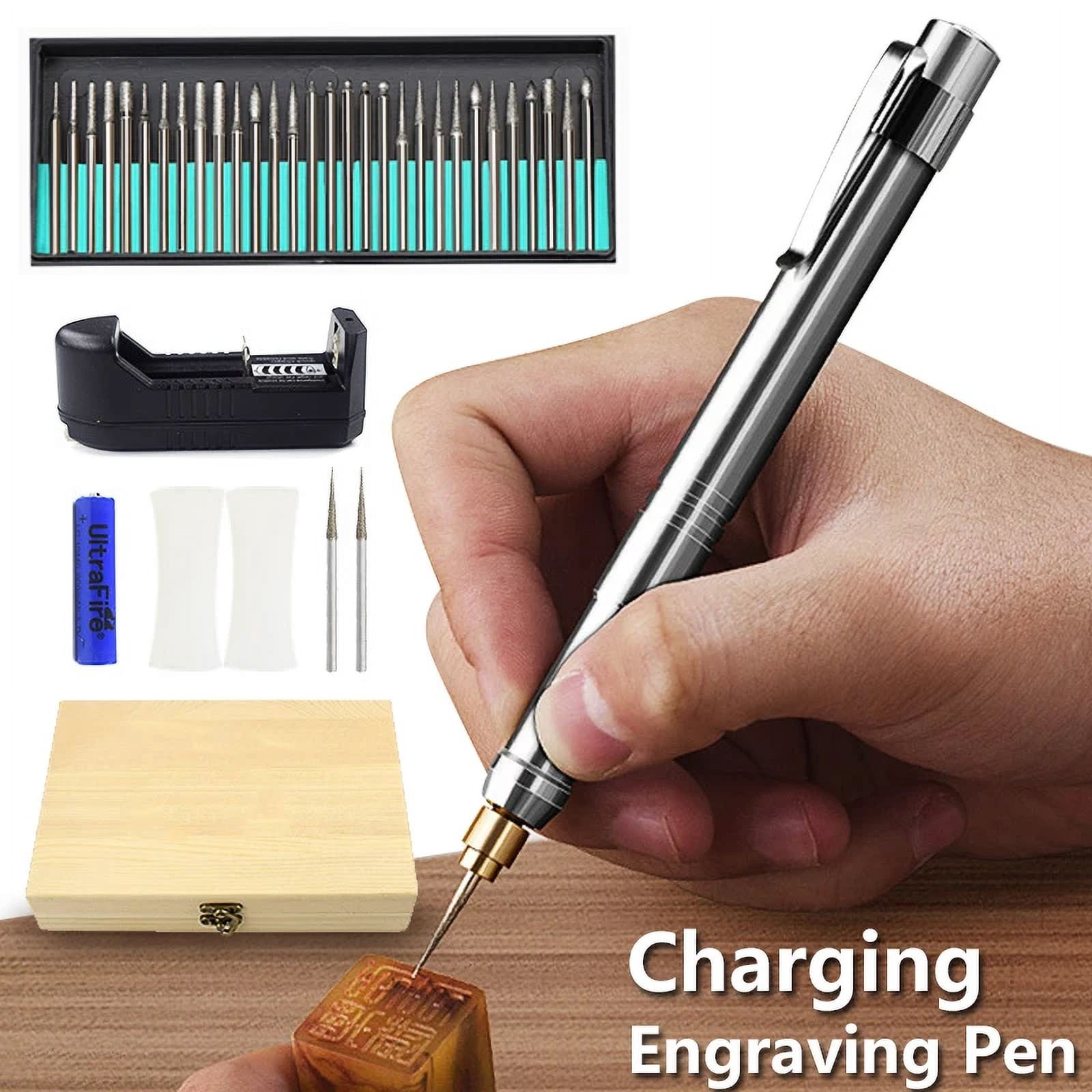 3.7V Rechargeable Electric Carving Pen Electric Drill Metal Polishing ...