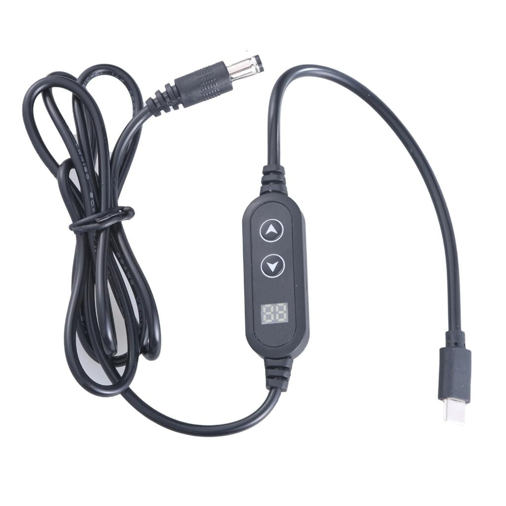3.7ft USB C to DC5525 Power Cable Voltages Adjustable 5V-9V-12V-15V-20V ...