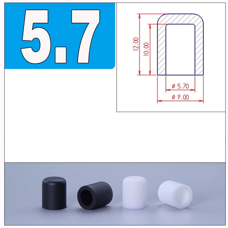 3.7mm-78.5mm Black Silicone Rubber Hose End Blanking Cover Round Caps ...