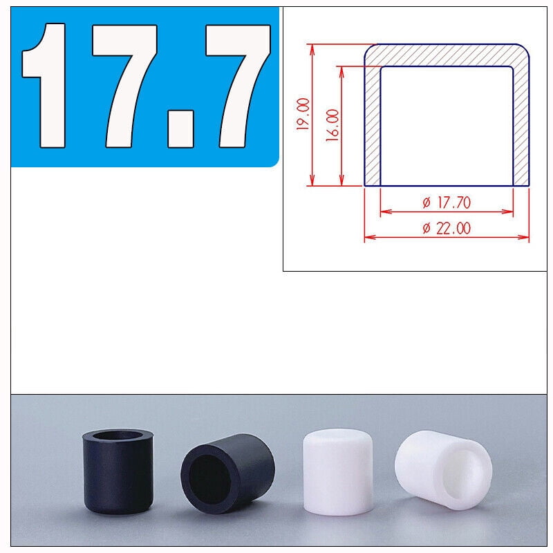 3.7mm-78.5mm Black Silicone Rubber Hose End Blanking Cover Round Caps ...