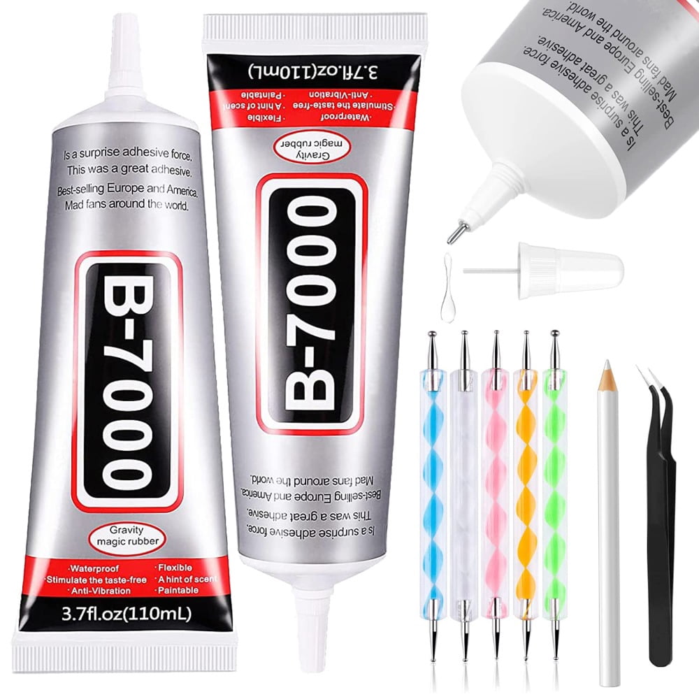 3.7oz B7000 Rhinestone Clear Glue for Jewelry Making, 110 ml ...