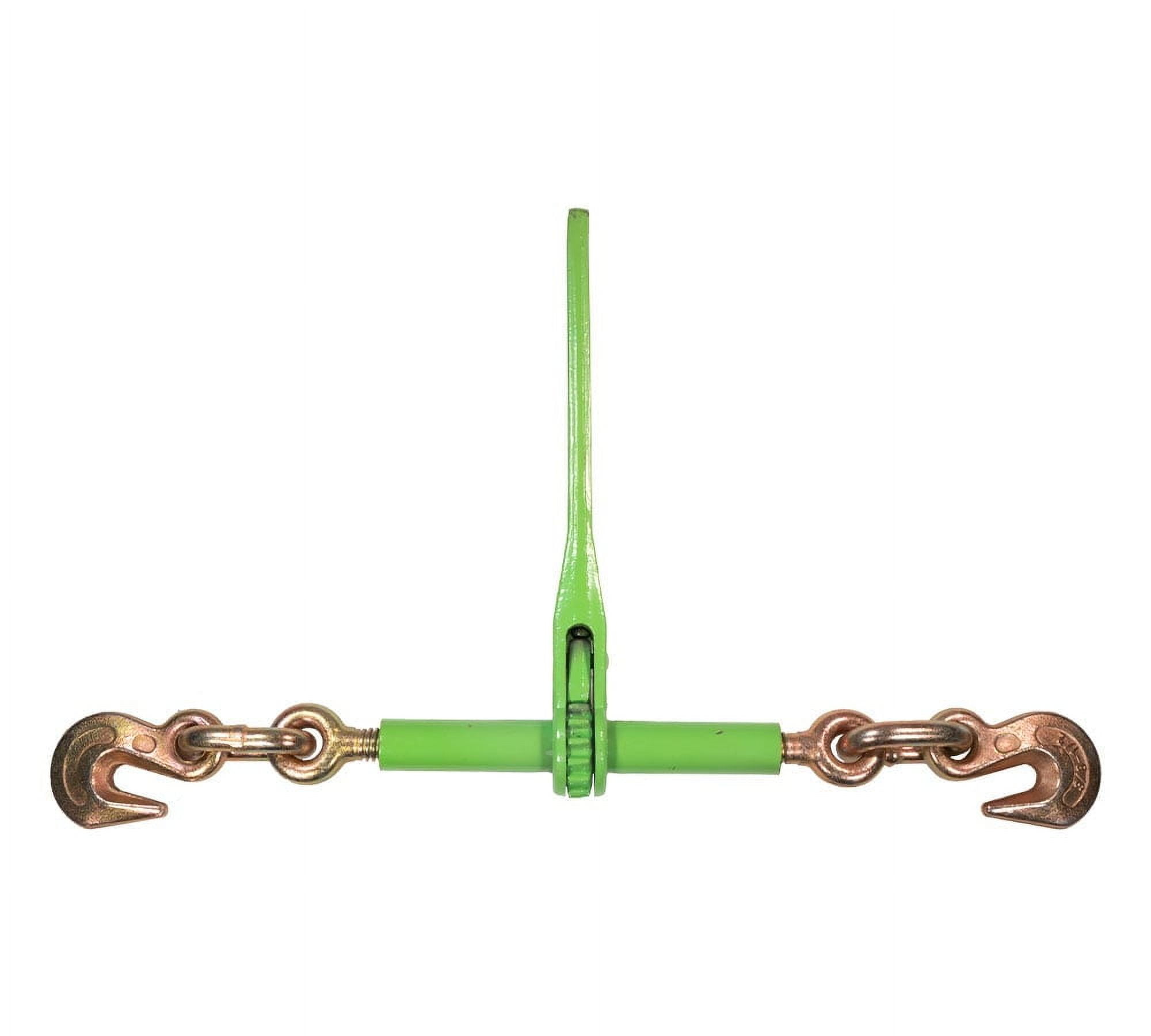 3/8" - 1/1" Hi-Viz Green Heavy Duty Ratchet Load Chain Binder with Grab ...