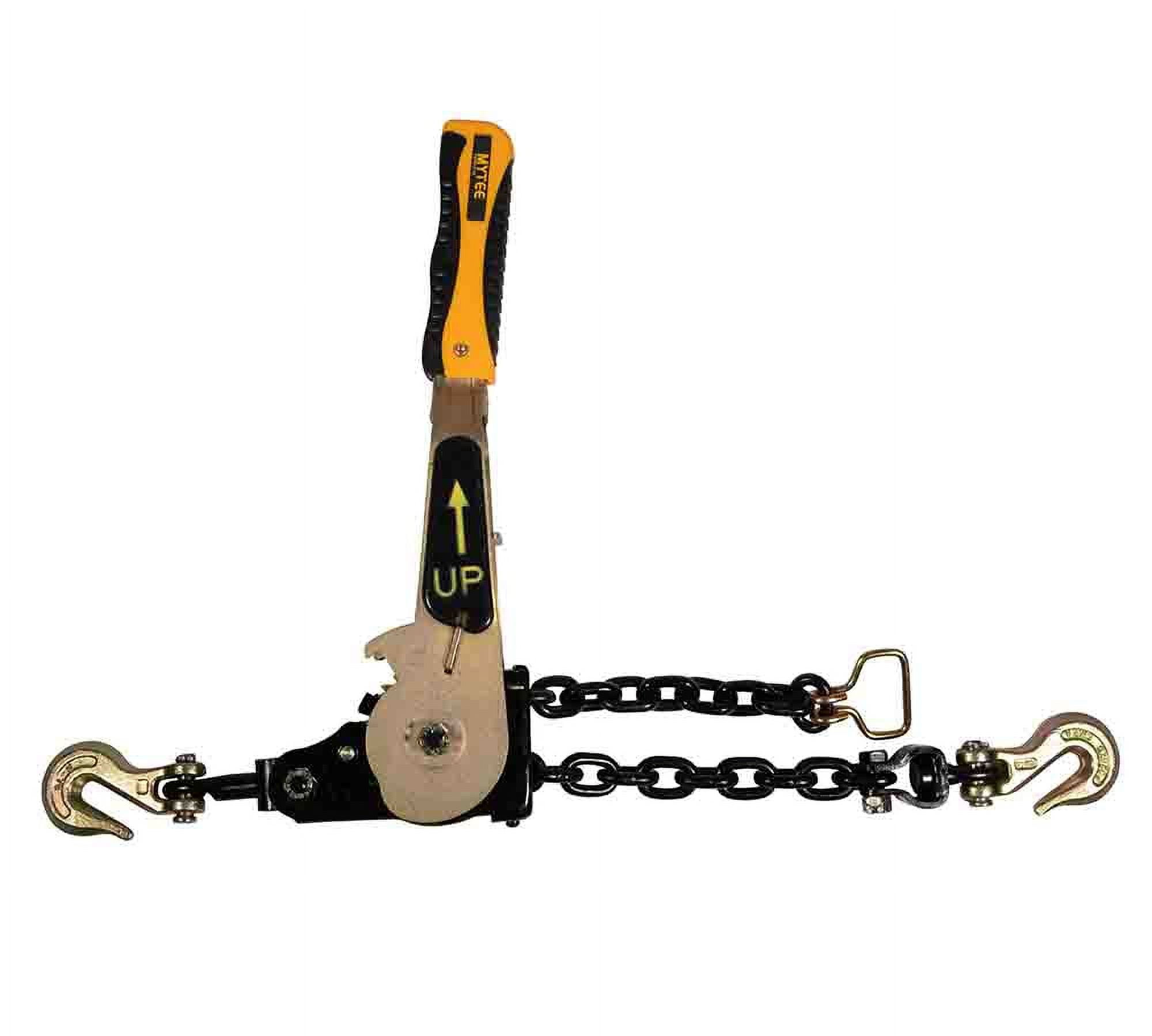 3/8" - 1/2"Easy Ratchet Chain Binder with Grab Hooks & 6000 lbs WLL ...