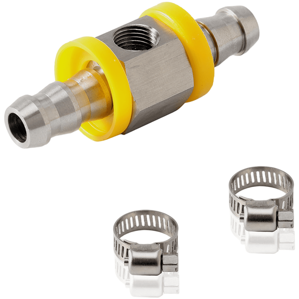 3/8 1/2 Fuel Pressure Gauge Sensor T Barb Adapter Fitting Stainless ...