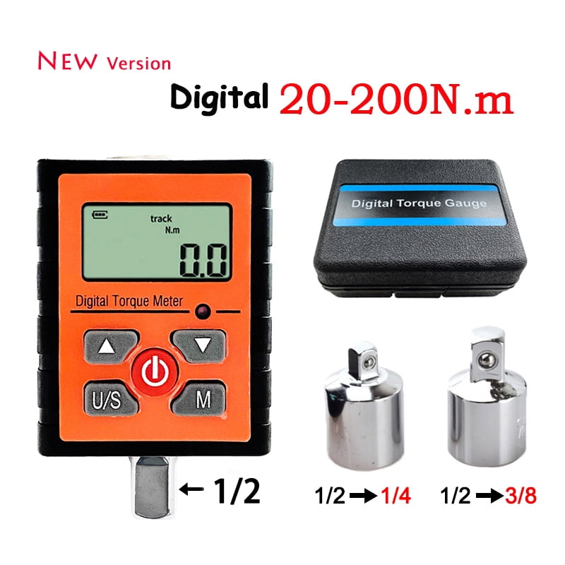 3/8"1/4"1/2" Digital Torque Meter Table Tester Wrench Torque 3-340N.m ...