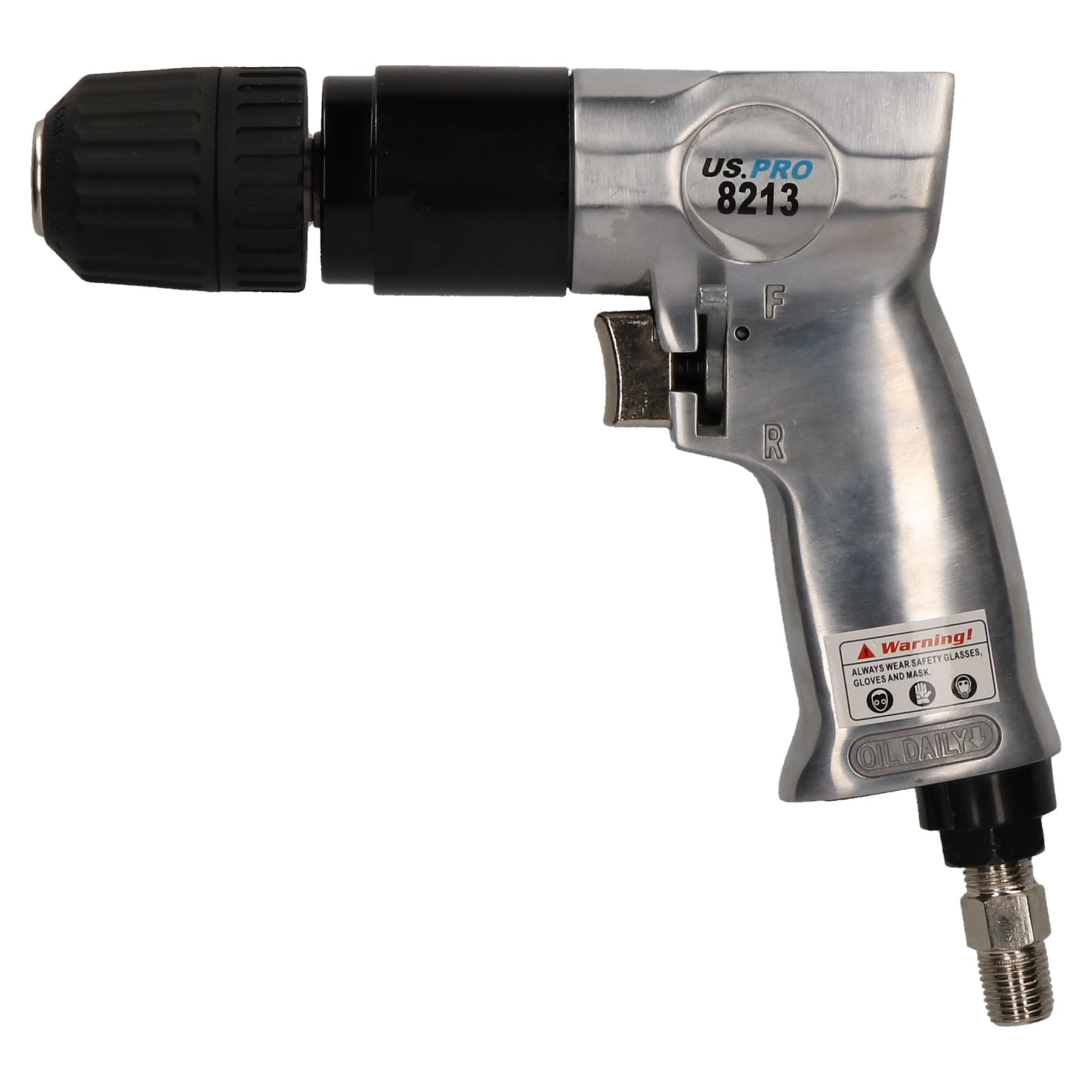 3/8" 10mm Air Drill With Keyless Chuck Reversible 1/4 BSP Fitting ...
