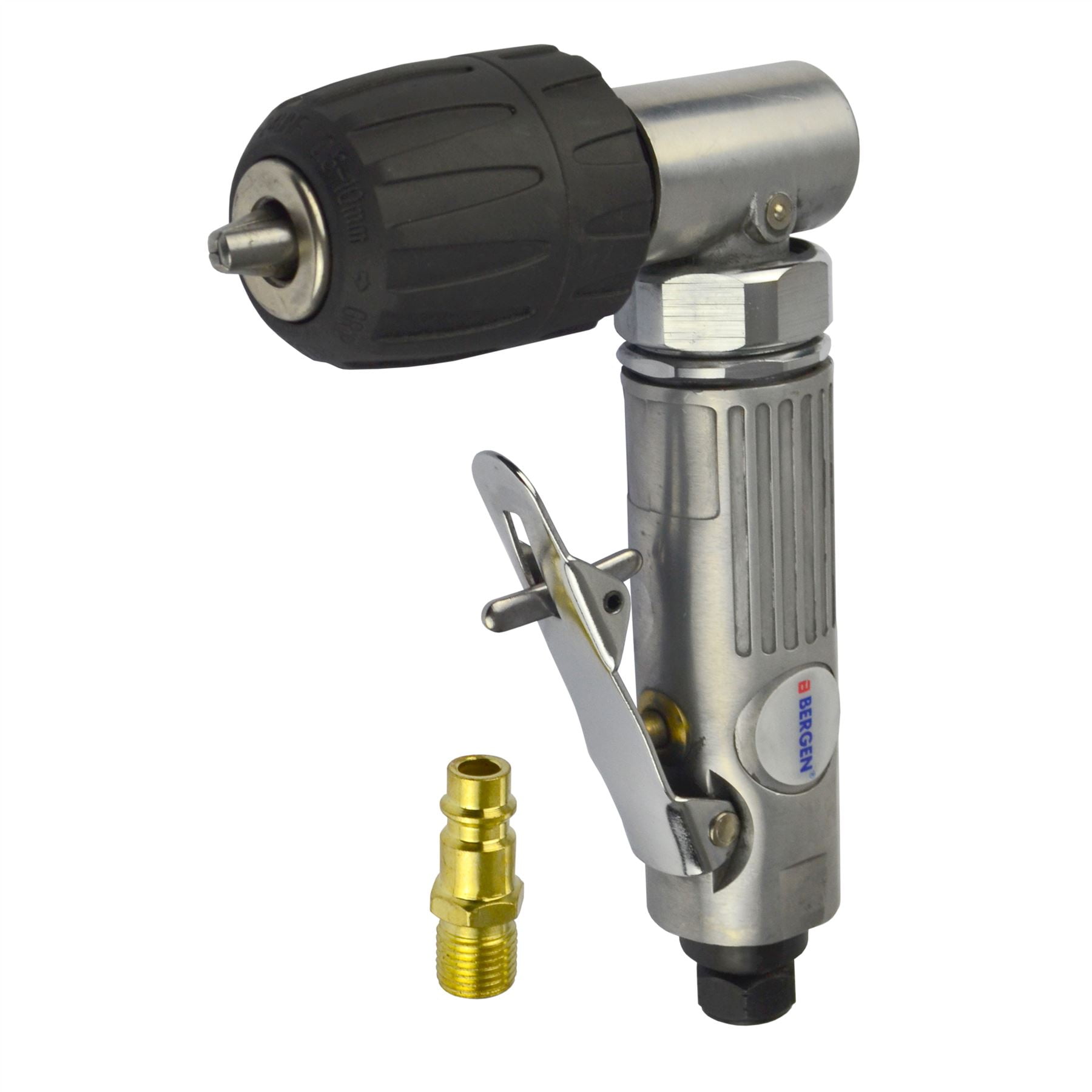 3/8" 10mm Keyless Chuck Air Angle Drill Right Angled Drilling Tool 1/4 ...