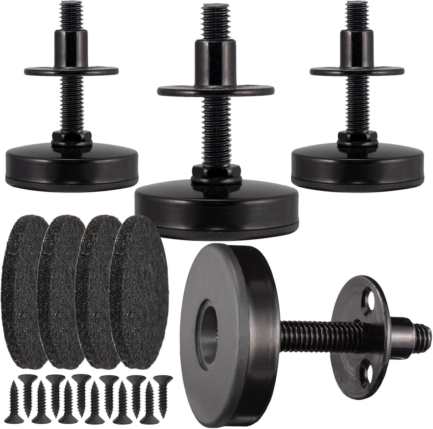 3/8-16 Adjustable Leveling Feet Heavy Duty, 2" Base Dia Furniture ...