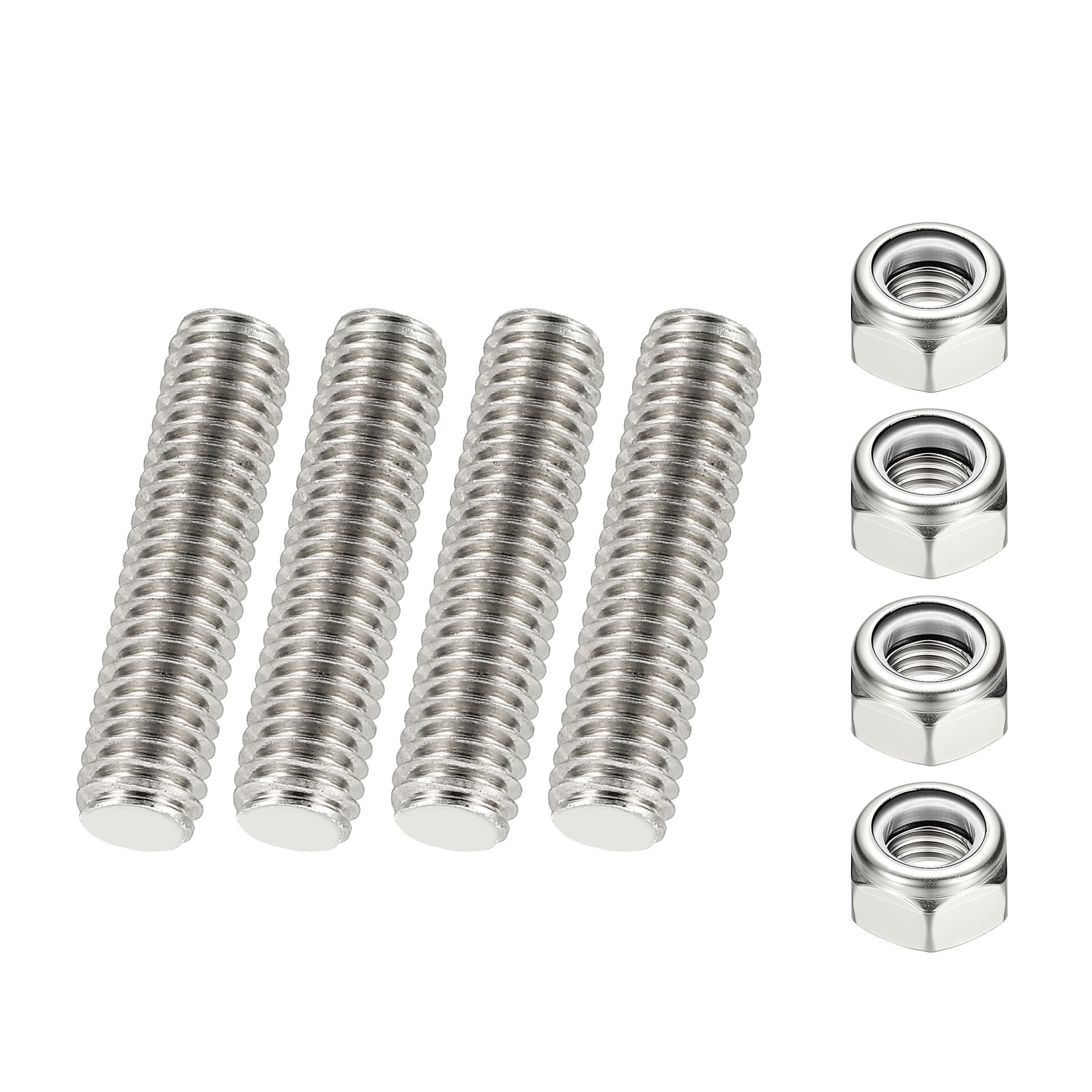 Uxcell UNC Fully Threaded Rod Length Right Hand Thread with Nuts for ...