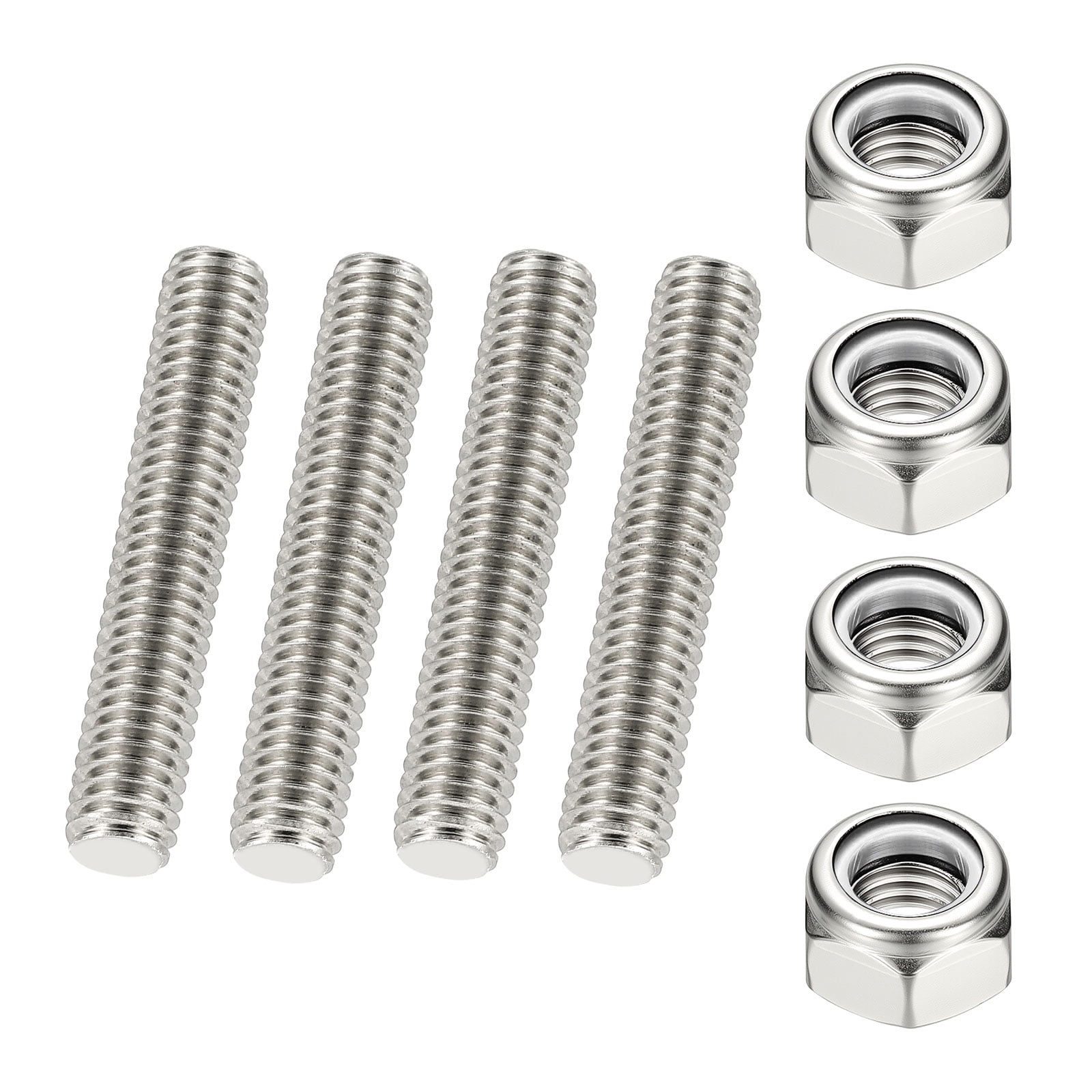 Uxcell UNC Fully Threaded Rod Length Right Hand Thread with Nuts for ...