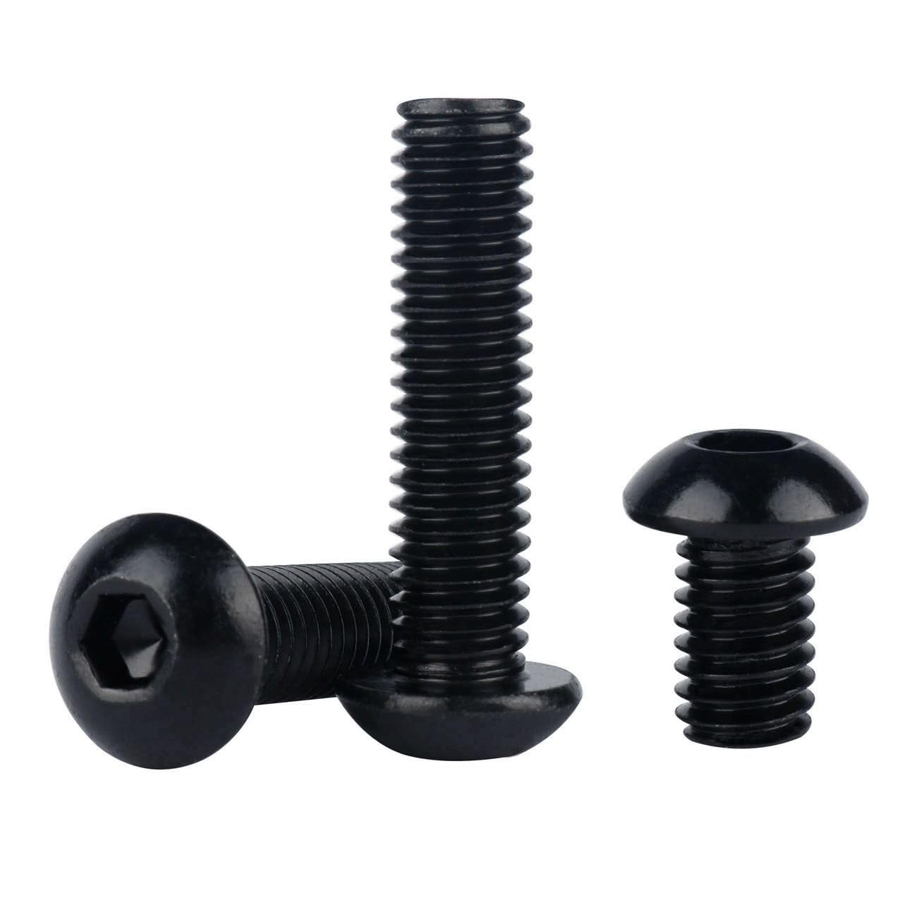 3/8-16 x 1 Button Head Screws Socket Cap Bolts 304 Stainless Steel 18-8, Allen Hex Drive, UNC ...